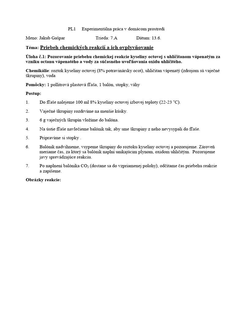 Experiment PL1 | PDF