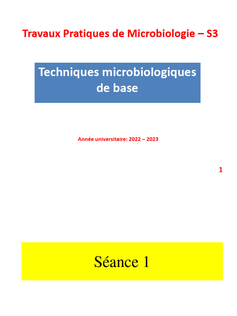 TOPO TP-Microbio S3 2021-2022 Policope de TP | PDF | Microbiologie | Catalase
