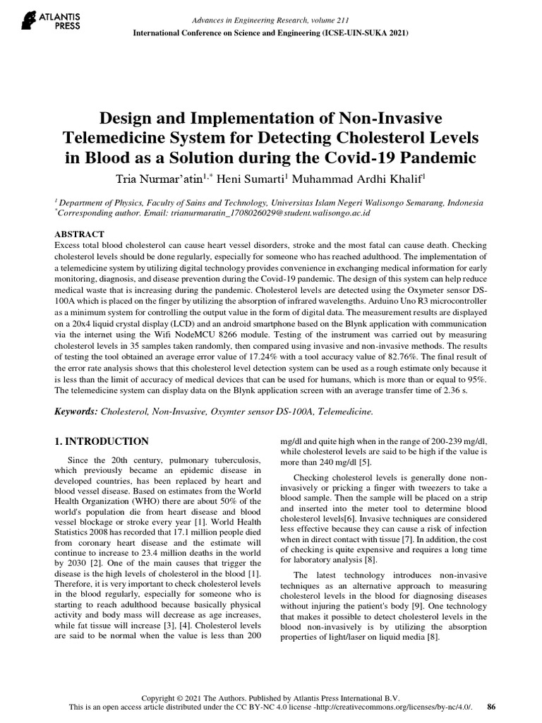 Design and Implementation of Non-Invasive Telemedi | PDF | Science ...