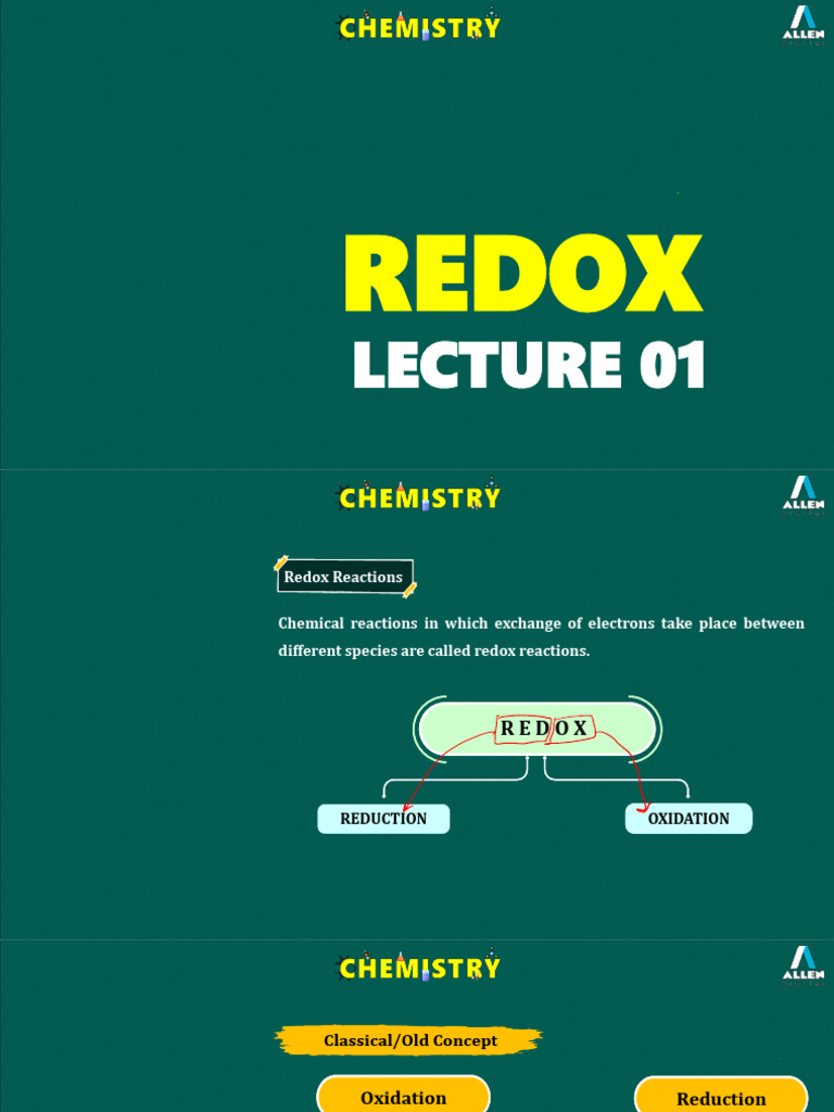 Redox and Equivalent Concept Lecture 3 (14th December 2022) Handout and Homework | PDF | Redox ...