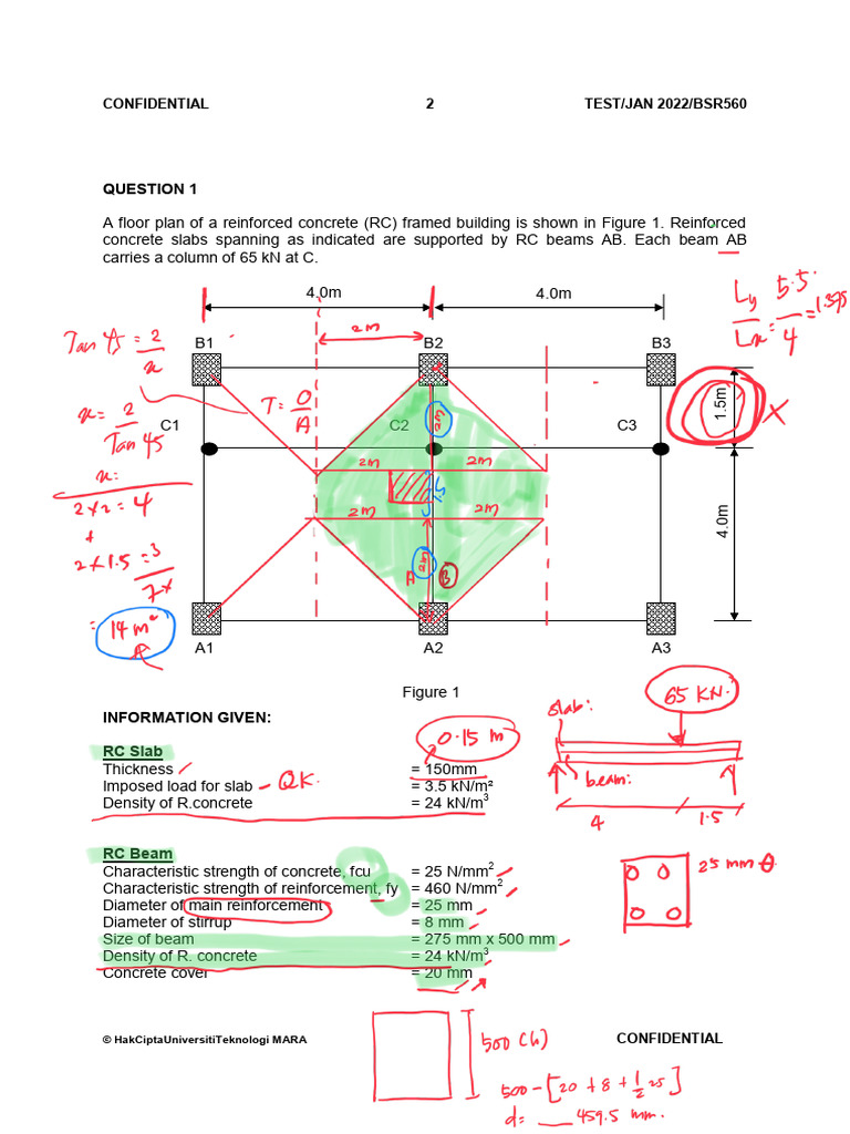 BSR 560 Jan 2022 Test (w6 Exercise) | PDF | Reinforced Concrete | Beam ...