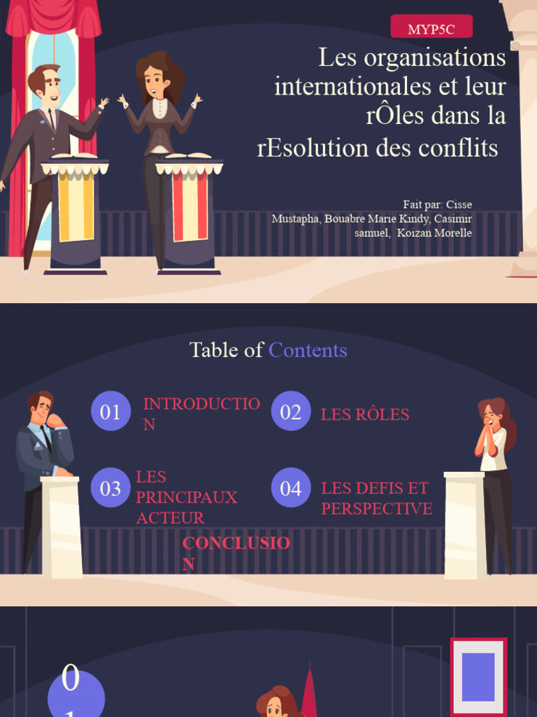 Les Organisations Internationales Et Leur Rôles Dans La Resolution Des ...