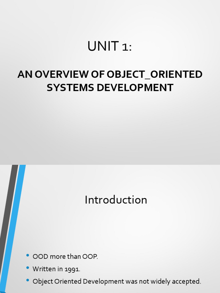 OBJECT ORIENTED ANALYSIS AND DESIGN Introduction | PDF | Class (Computer Programming) | Method ...
