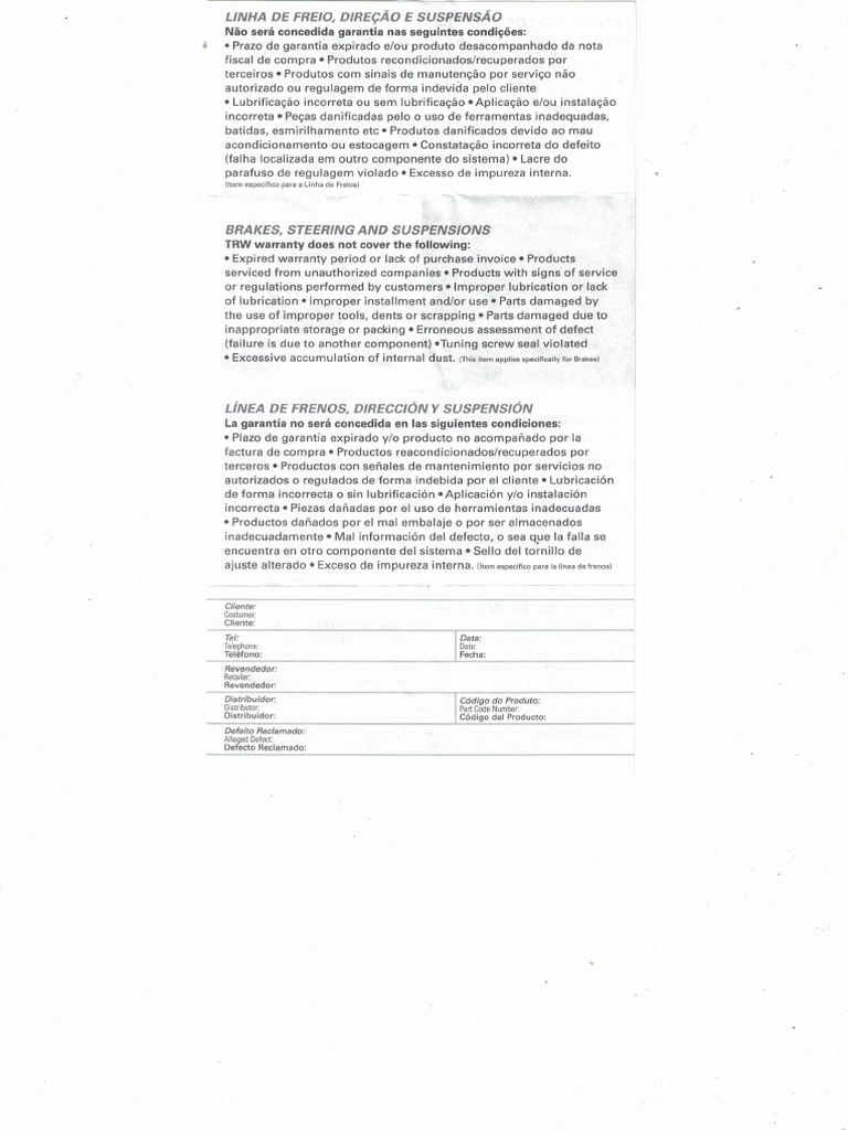 Certificado Da Trw | PDF