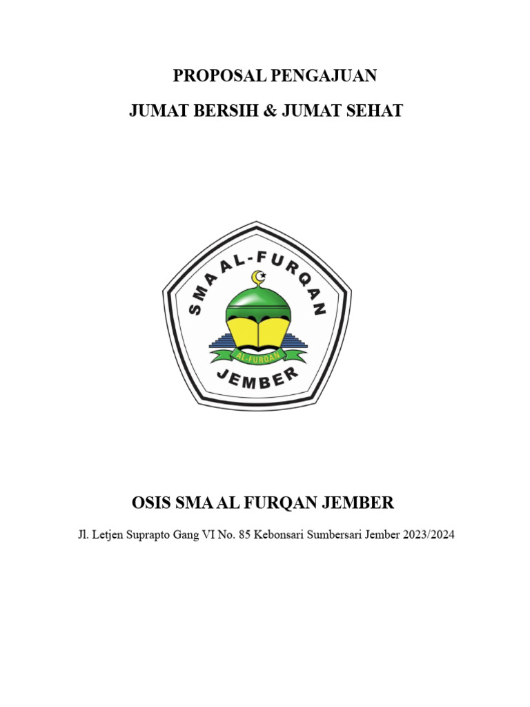 Proposal Pengajuan Jumat Bersih & Jumat Sehat | PDF