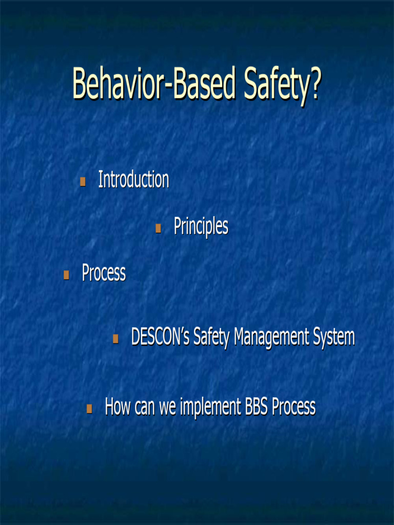 4 +Behavior-Based+Safety | PDF | Safety | Occupational Safety And Health