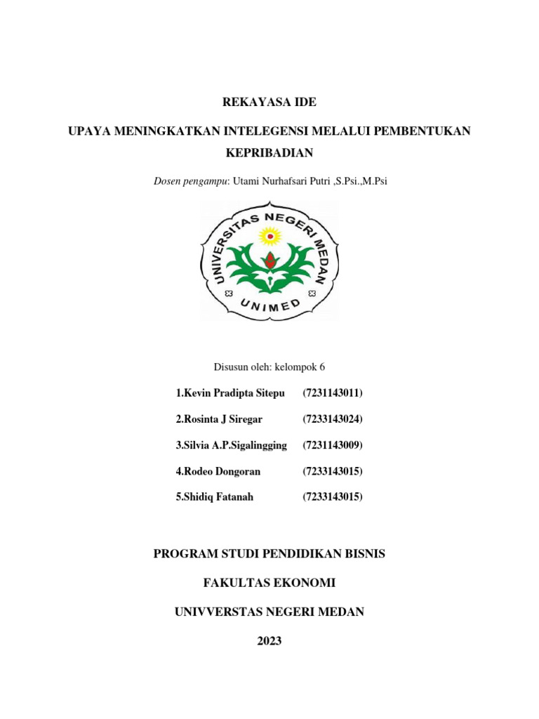 Rekayasa Ide PPD Kel 6 | PDF | Pengembangan Diri
