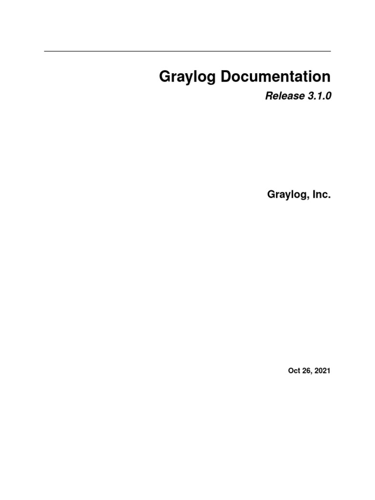 Documentation Graylog en 3.1 | PDF | Computing | Operating System Families
