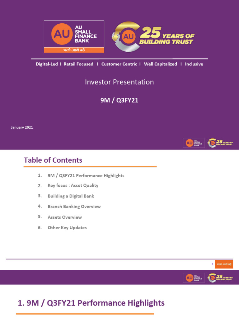 IR PPT Q3 FY21 Final WL | PDF | Expense | Banks