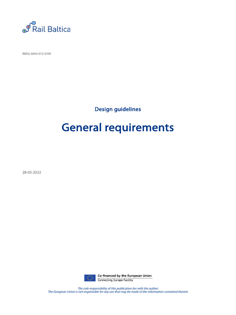 RBDG MAN 012 0109 - GeneralRequirements | PDF | Track Gauge | Road