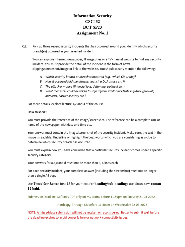 Assignment 1 | PDF | Information Security | Databases