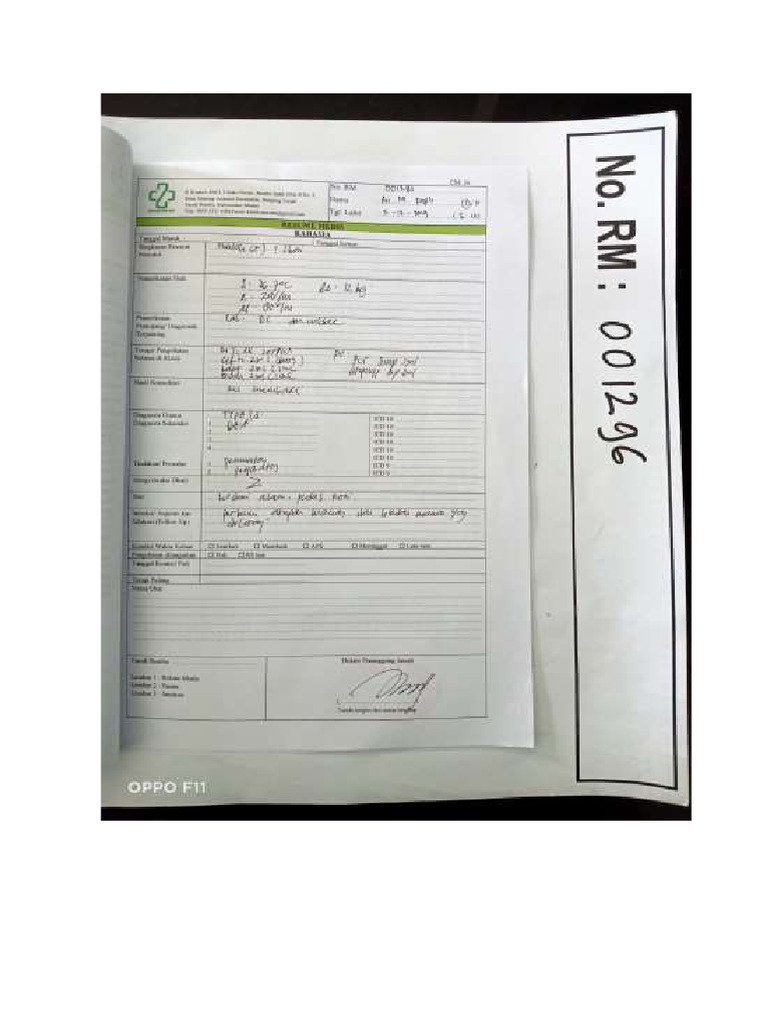 Contoh RM Klinik | PDF