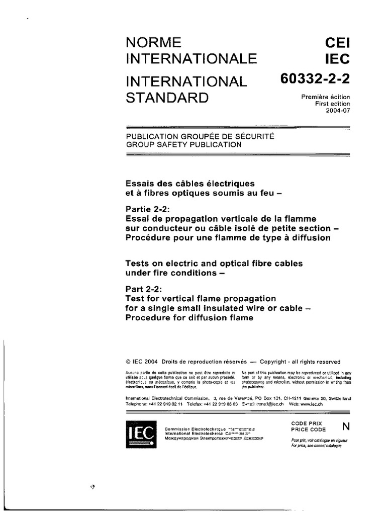 Ceı Iec 60332-2-2 | PDF