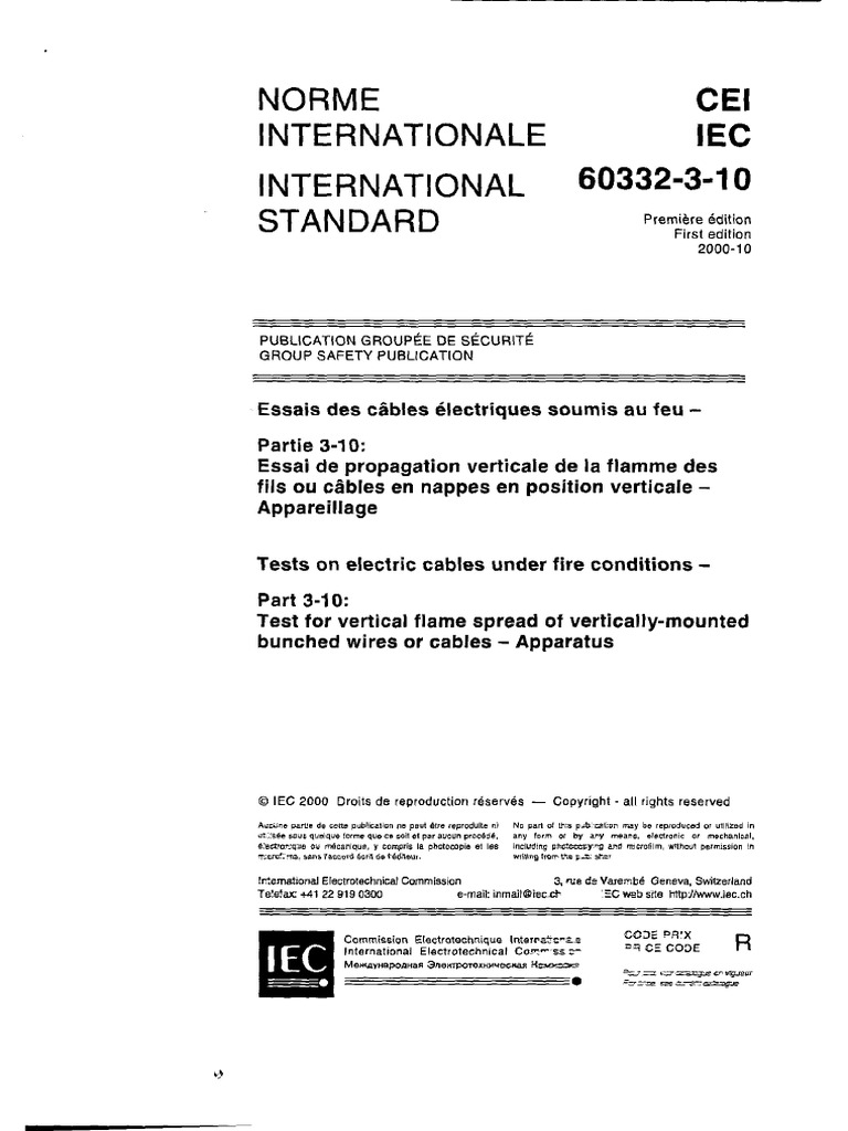 Ceı Iec 60332-3-10 | PDF