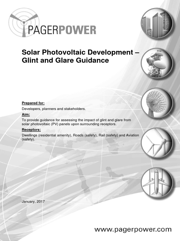 Solar Photovoltaic Glint and Glare Guidance First Edition | PDF ...