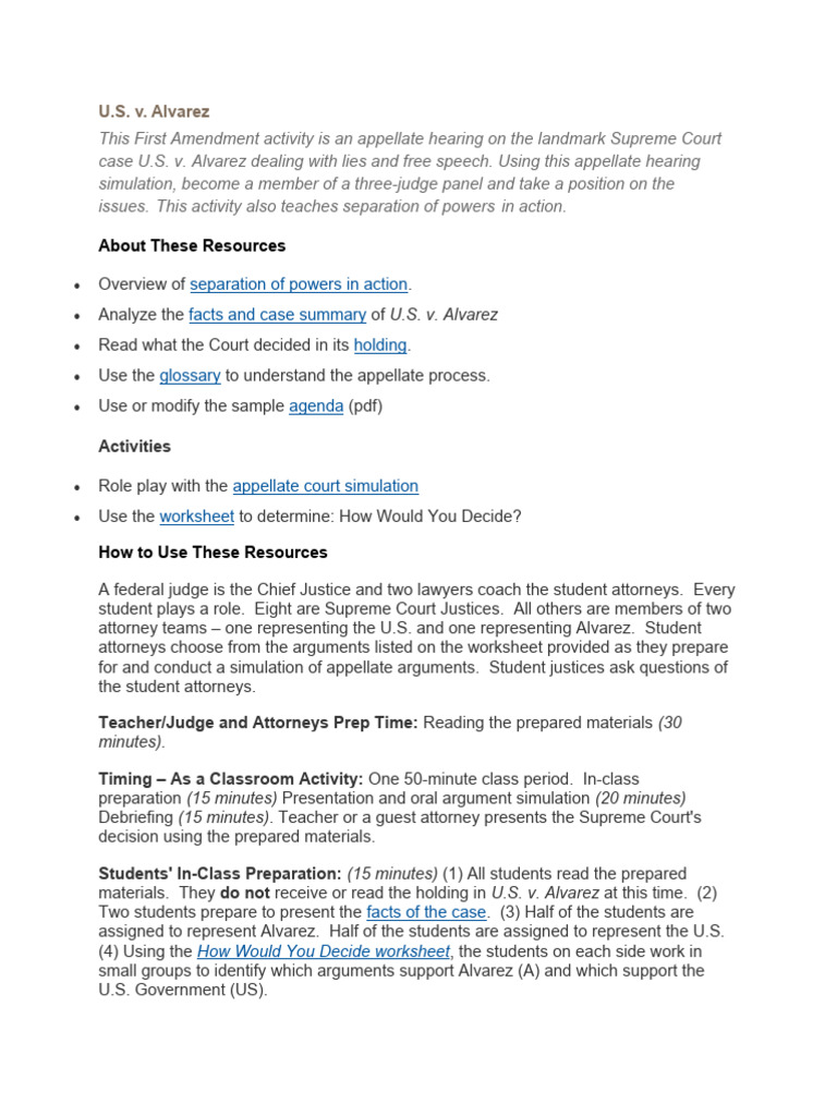 Usvalvarez Activitydownload 0 | PDF | First Amendment To The United ...