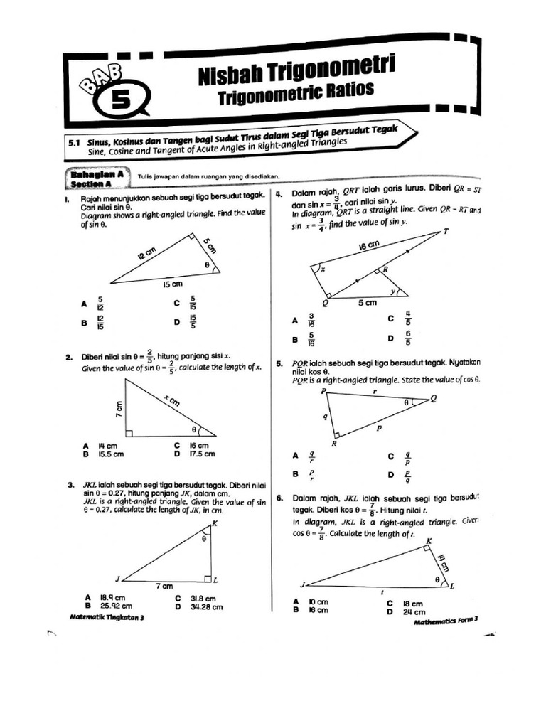 Nisbah Trigonometri | PDF