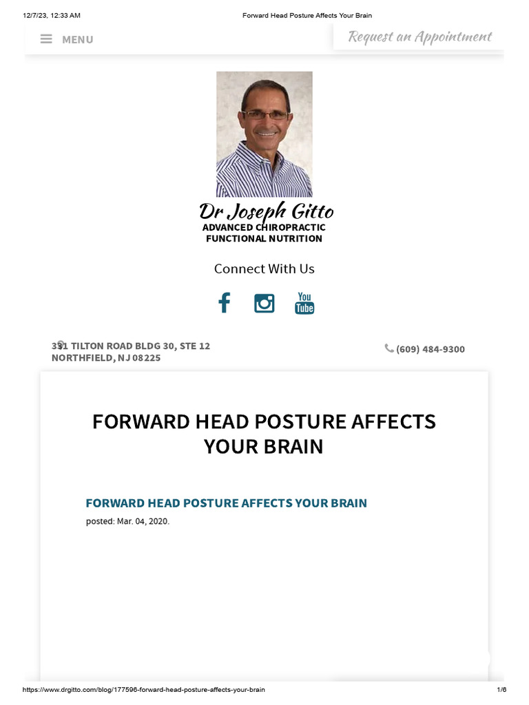 Forward Head Posture Affects Your Brain | PDF | Autonomic Nervous ...