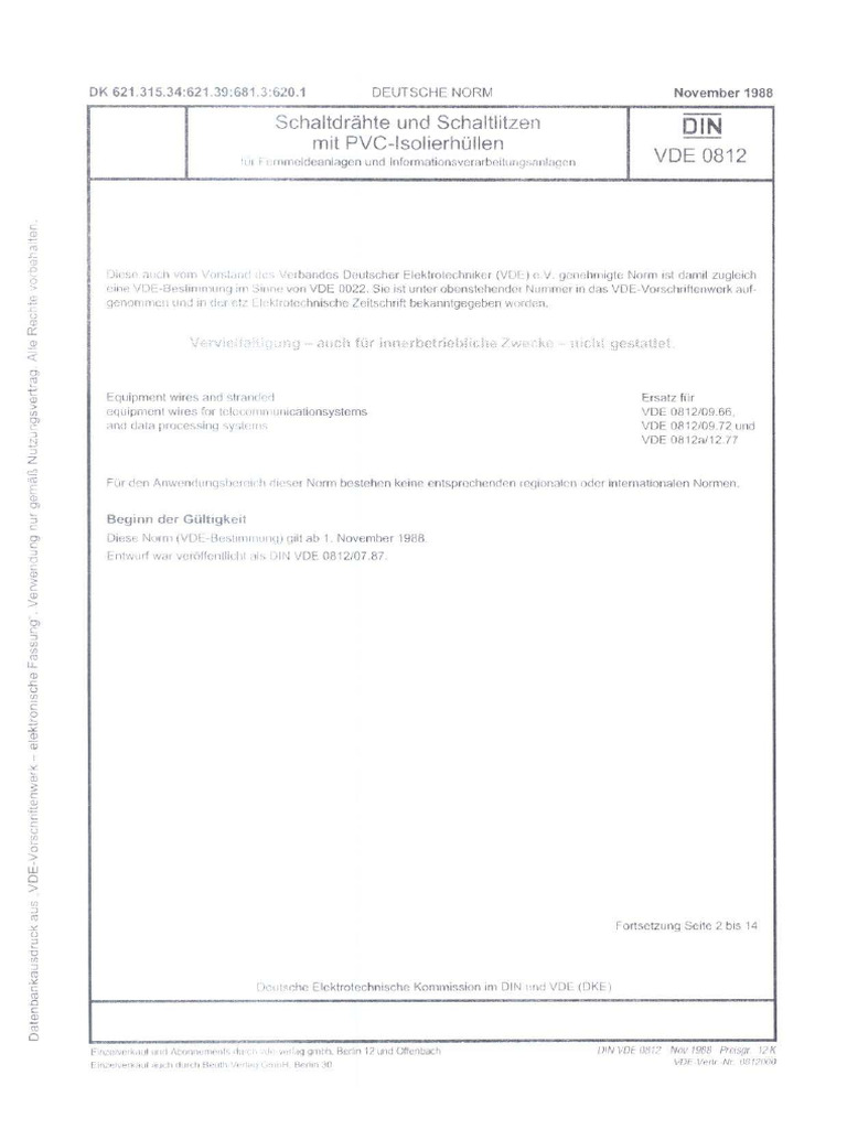 din vde 0812-1. | PDF