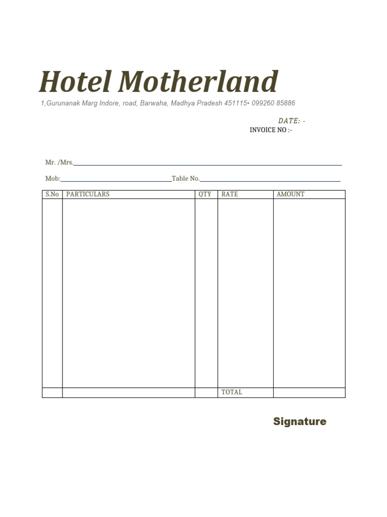 Hotel Motherland | PDF