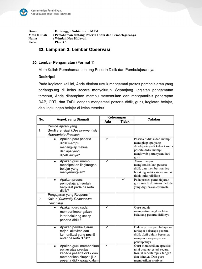 T1-6 Elaborasi Pemahaman - Windah Nur | PDF | Karier & Perkembangan | Pengembangan Diri