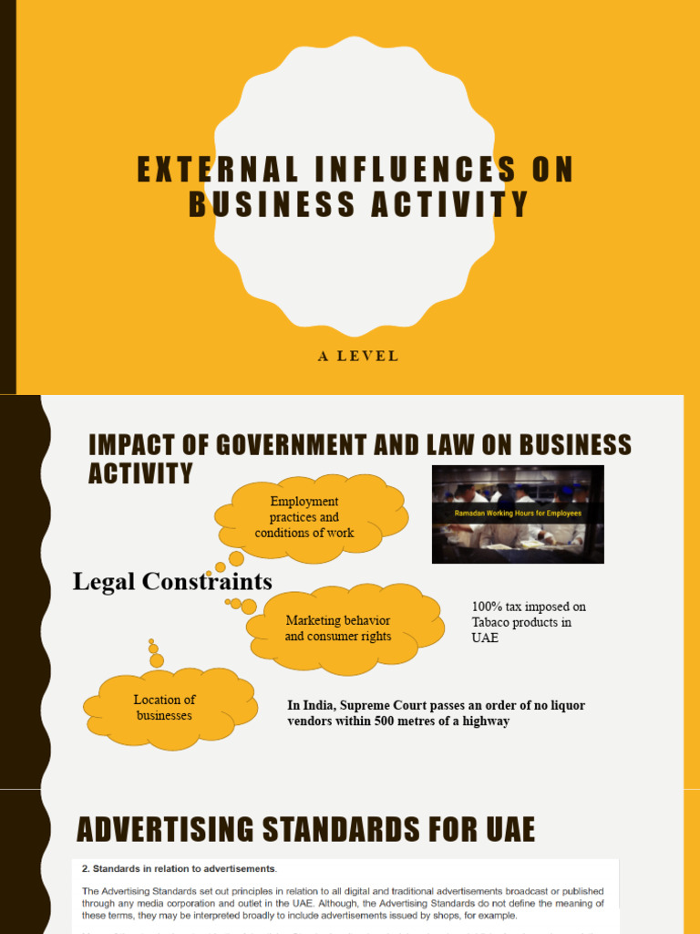 Chapter 8-External Influences On Business Activity - STUDENT | PDF ...