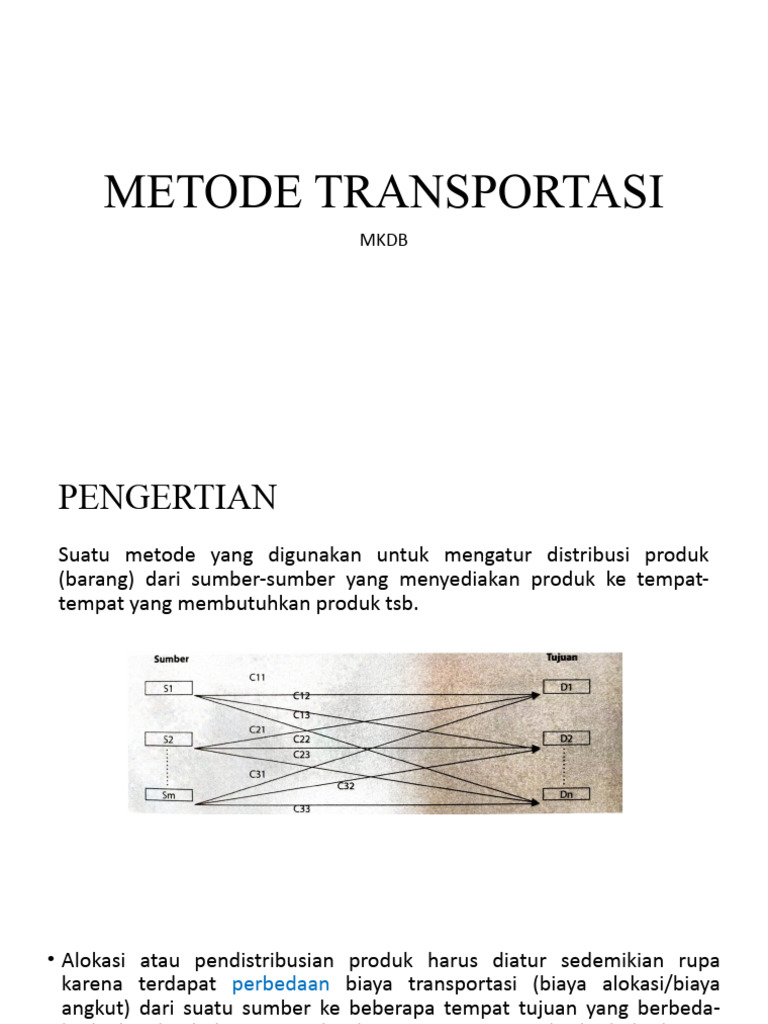 Metode Transportasi-1 | PDF