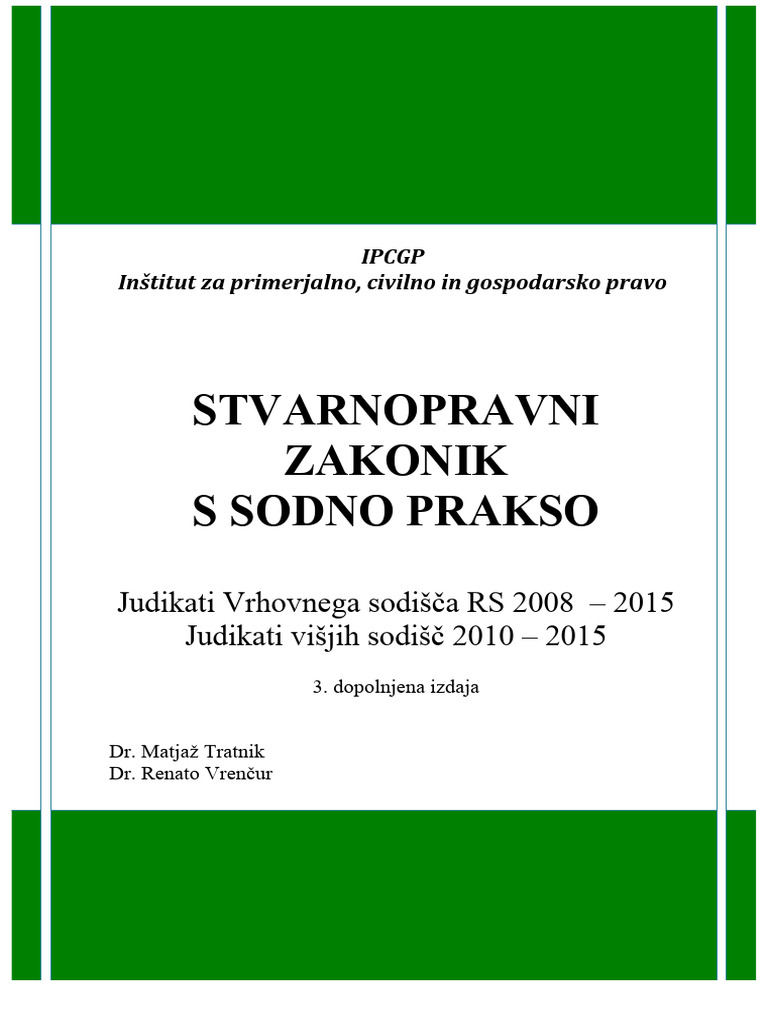 SPZ & Sodna Praksa 2015 | PDF