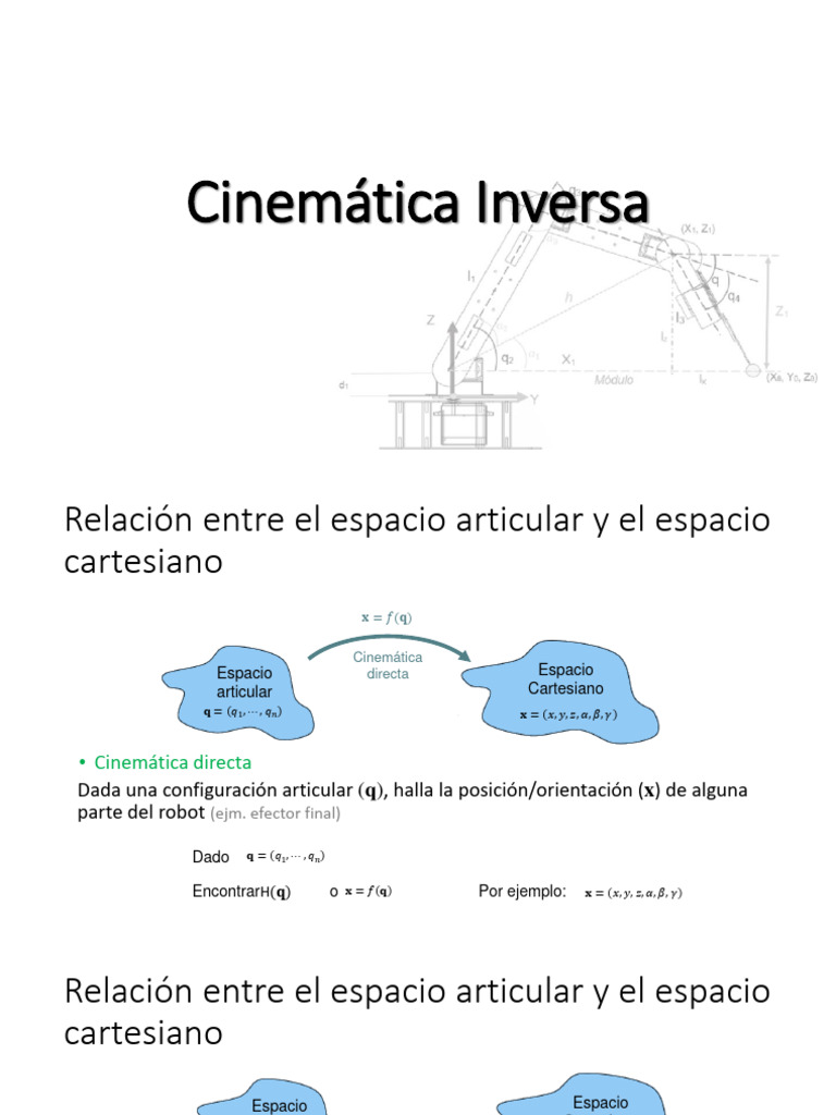 Cinemática Inversa | Descargar gratis PDF | Ecuaciones | Mecánica