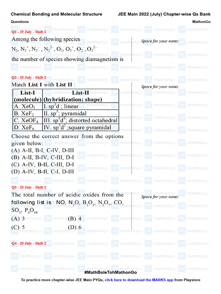 Chemical Bonding and Molecular Structure | PDF | Atomic