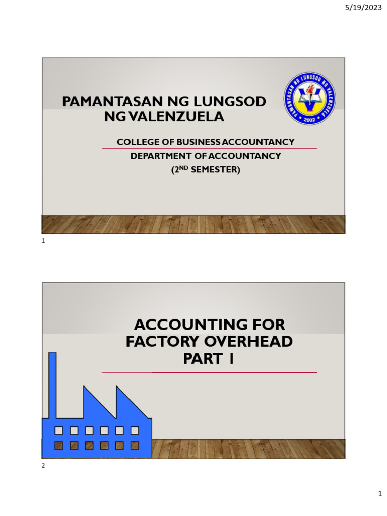 Accounting-for-FOH-Part-1 | PDF | Management Accounting | Business ...