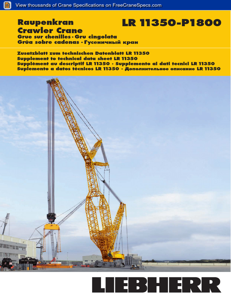 LR 11350 Crane Technical Data | PDF | Manufactured Goods | Mechanical ...