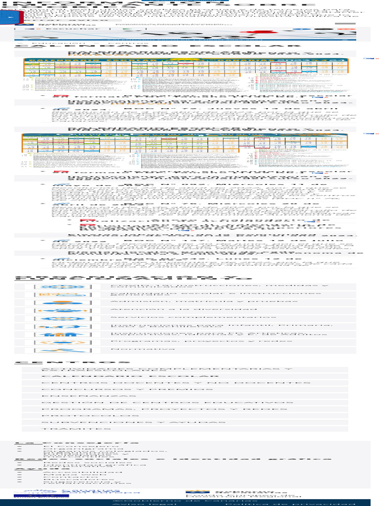 Calendario Escolar Centros Consejería de Educación, Formación ...