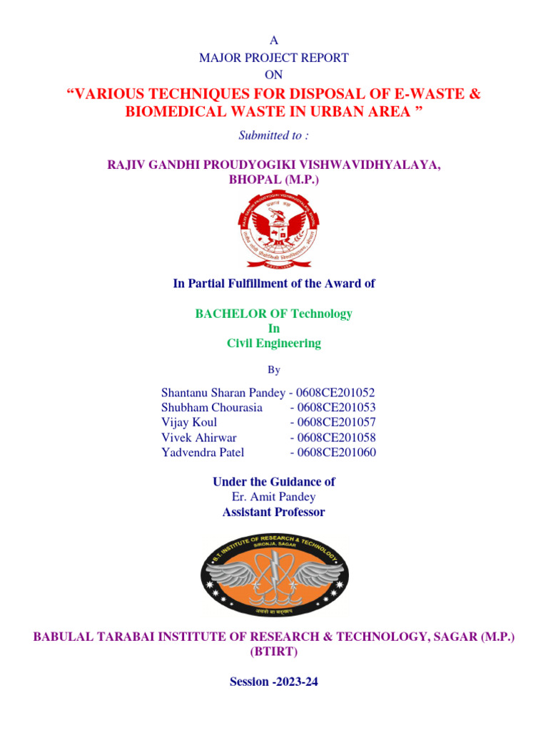 A Project Report | Download Free PDF | Engineering