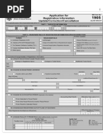 Application For Registration Information Update: Fill in Applicable ...