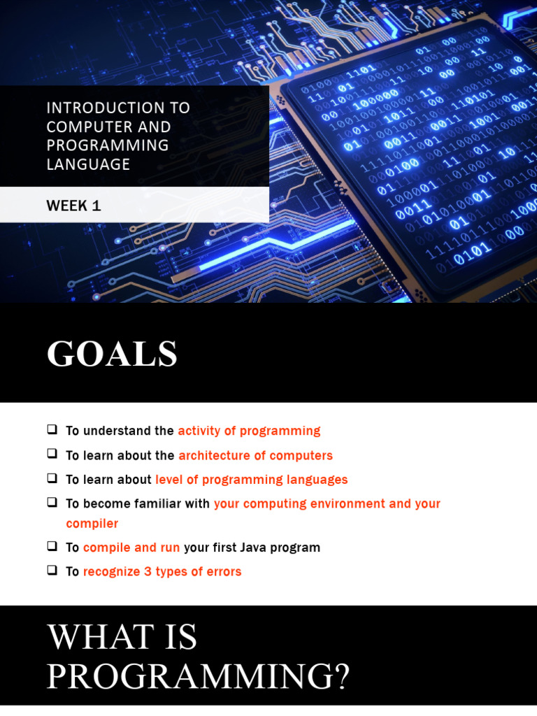 Week1 - Introduction To Computer and Programming Language | PDF | Java (Programming Language ...