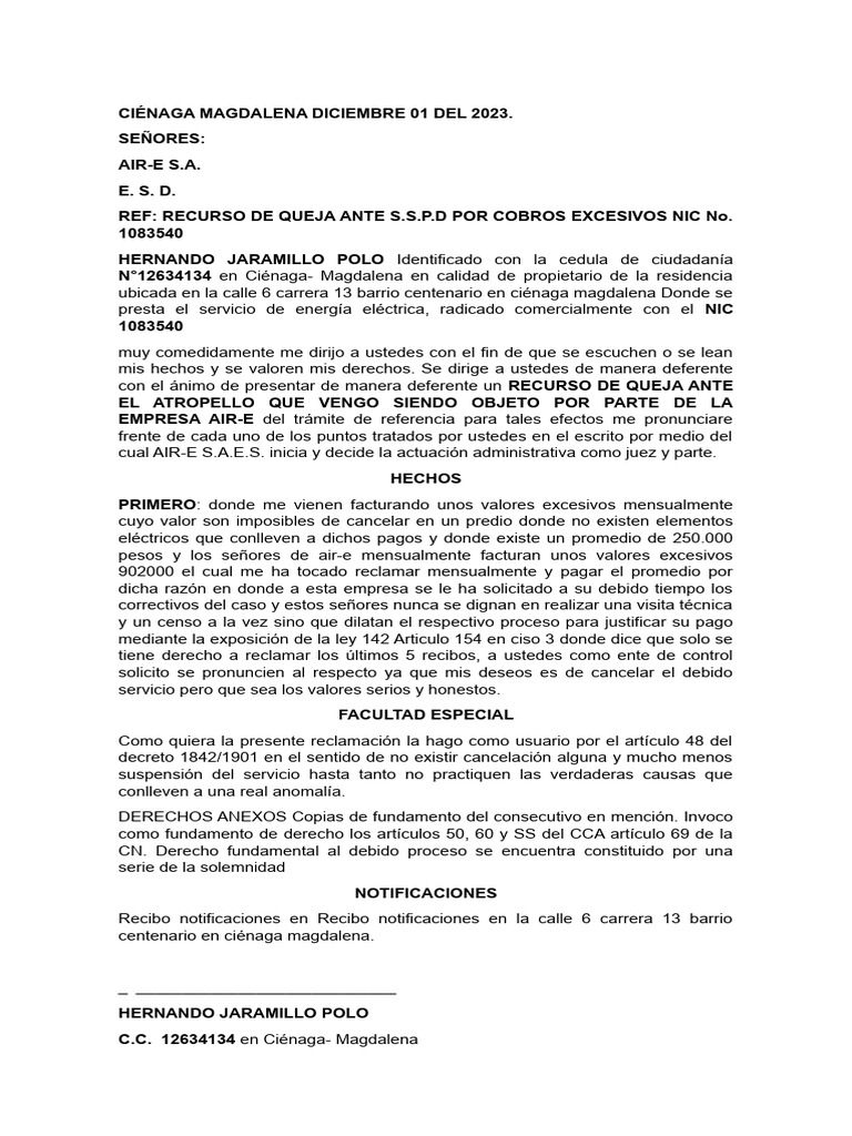 Recurso de Queja | PDF | Justicia | Crimen y violencia