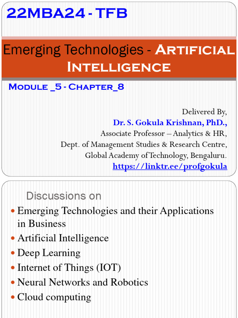 TFB M5 C8 Artificial Intelligence | PDF | Cloud Computing | Artificial Neural Network