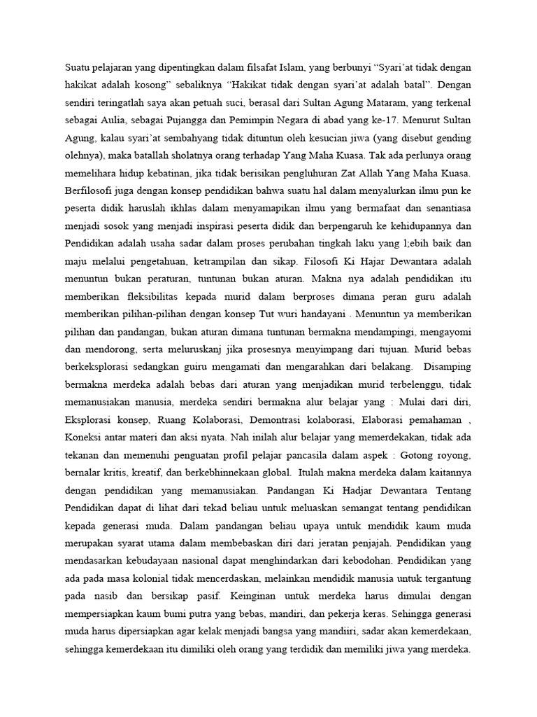 Filosofi Pendidikan Ki Hajar Dewantara | PDF