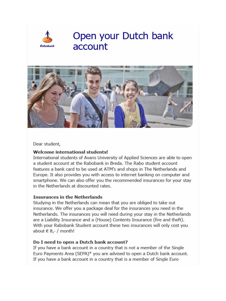 Open your Dutch bank account 2020 | PDF | Service Industries ...