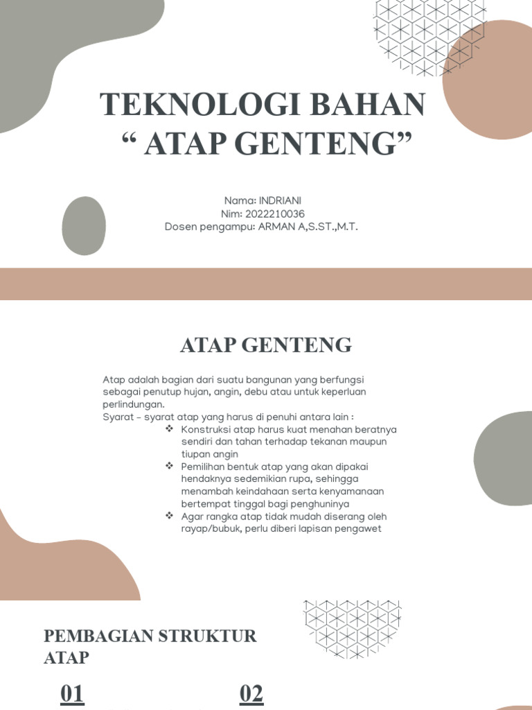 Tekban Atap Genteng - Indriani | PDF