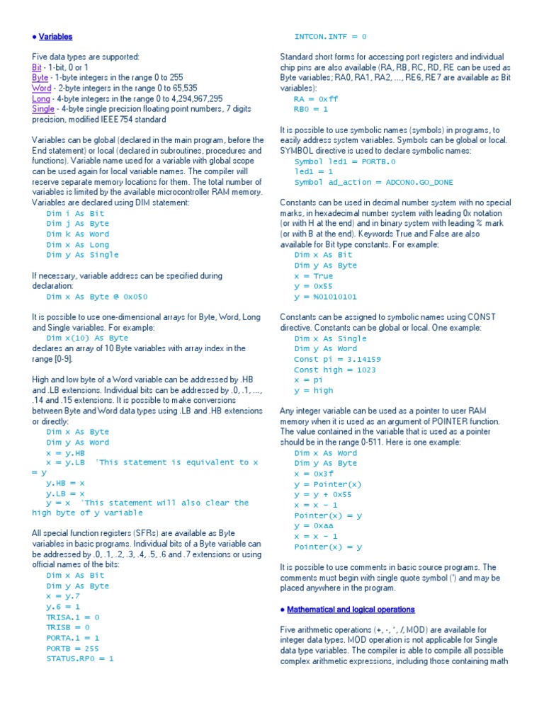 PIC Simulator IDE Guide | PDF | Parameter (Computer Programming) | Subroutine