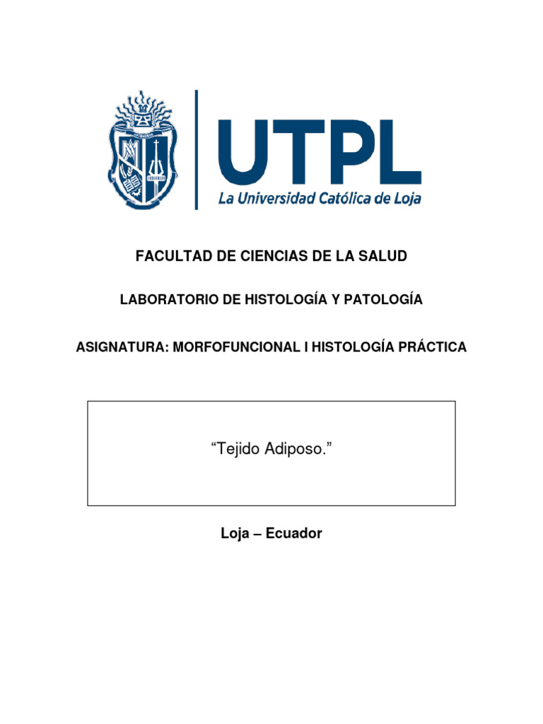 GUÍA N° 7 TEJIDO ADIPOSO | PDF | Tejido adiposo | Histología