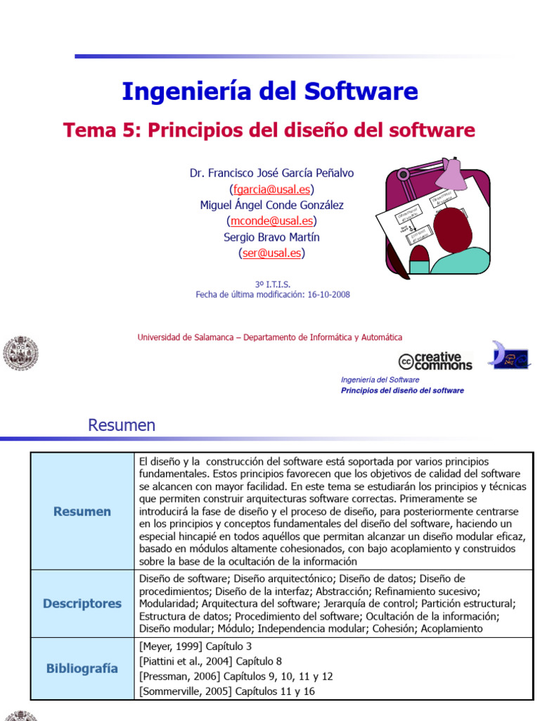 Ingenieria Del Software Tema 5 Principio | PDF | Software | Ingeniería de software