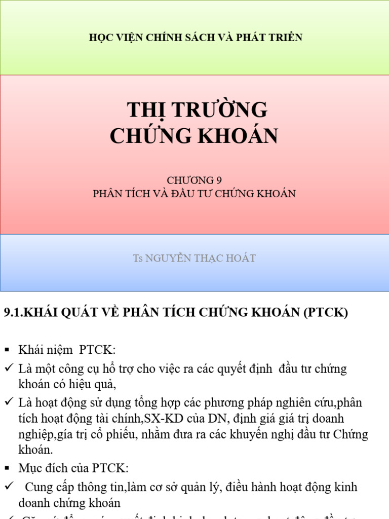 C9-Phân Tích CK - PPT (5.2023 | PDF