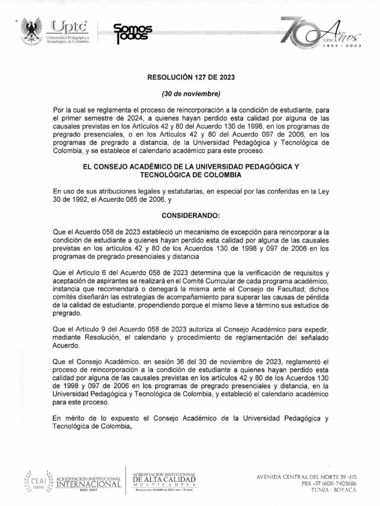 Resolución 127 de 2023 | PDF