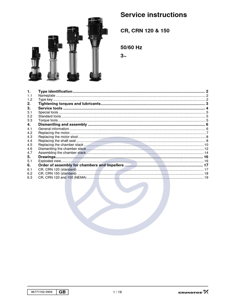 CRN Chamber Service Instructions | PDF | Mechanical Engineering | Tools