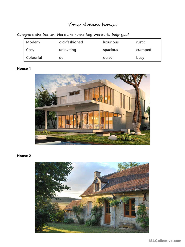 Compare Houses and Describe Your Dream House | PDF | Home & Garden