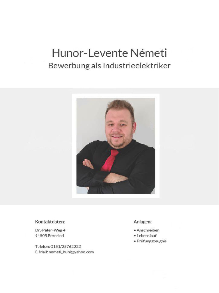 Lebenslauf Hunor Levente Nemeti | PDF