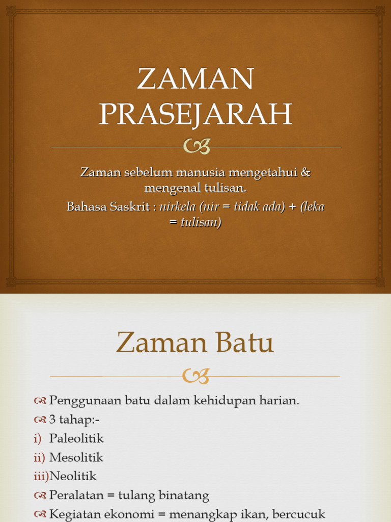 Zaman Prasejarah | PDF
